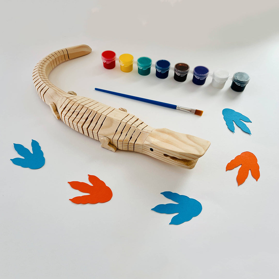 Wooden Crocodile Craft Kit - Three Yellow Starfish