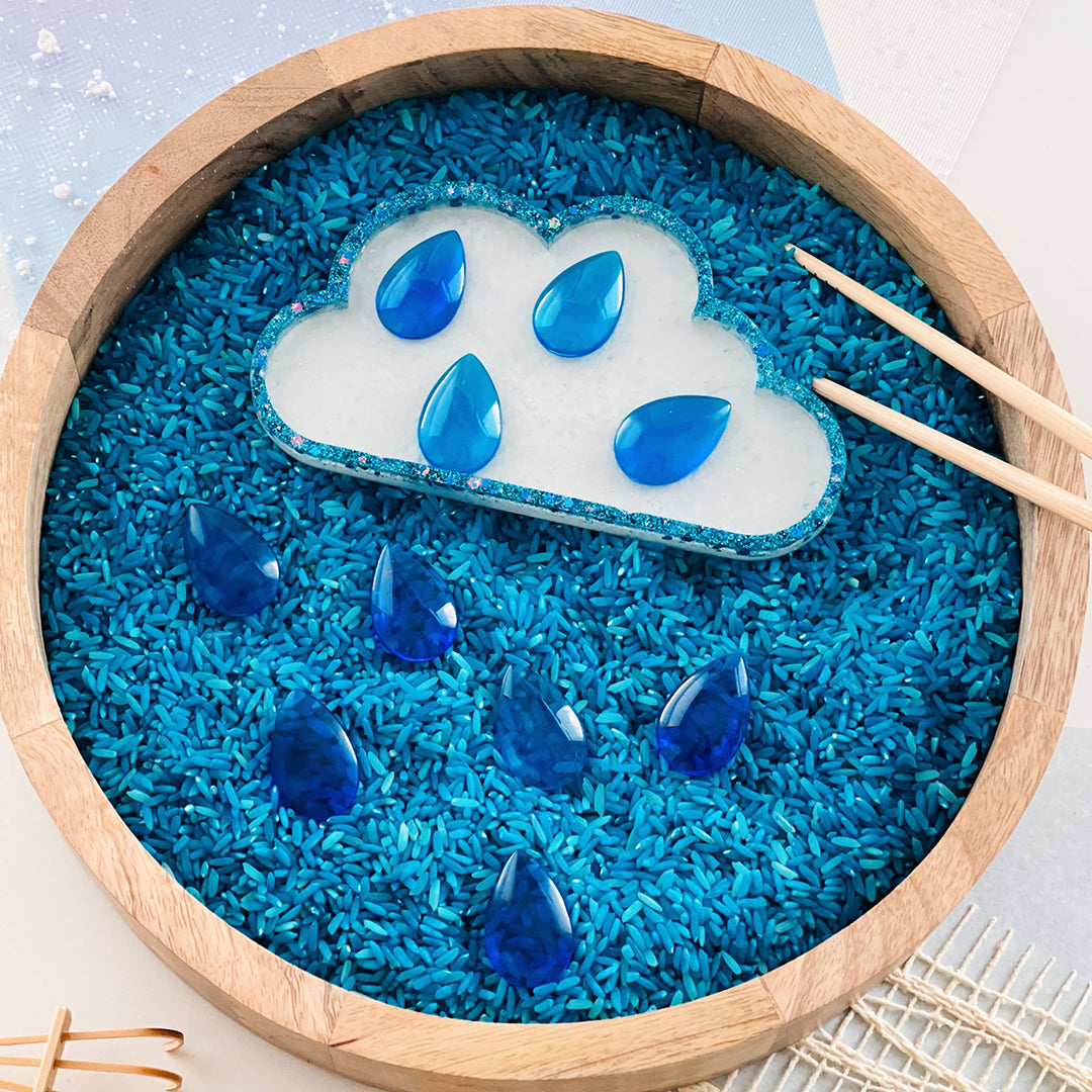 11-Piece Cloud Counting Resin Set - Three Yellow Starfish