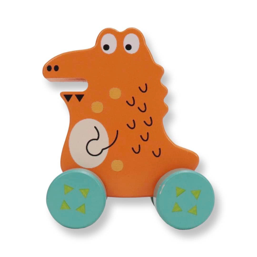 Wooden Push Toy Alligator - Three Yellow Starfish