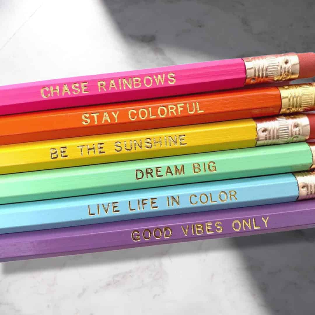 Fun Pencils for Kids - Colorful Life Set - Three Yellow Starfish